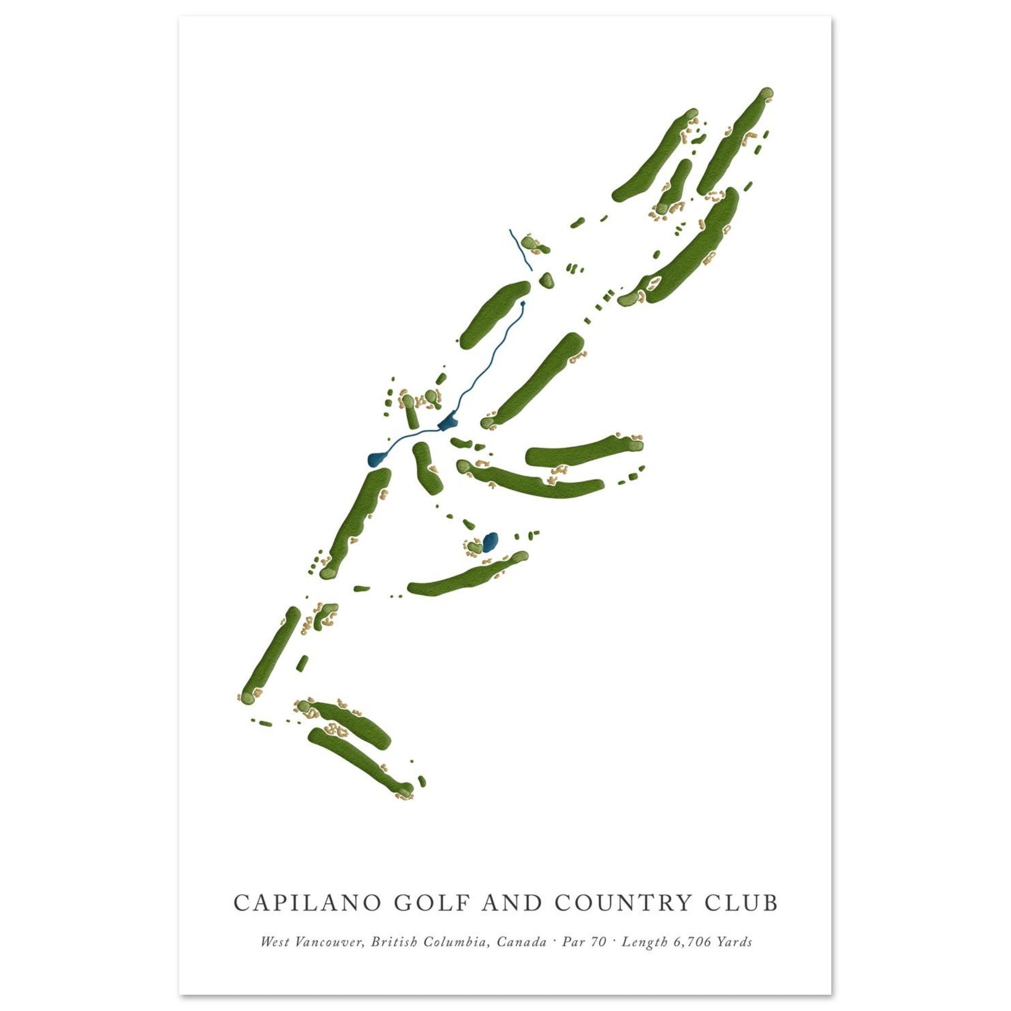 Capilano Golf & Country Club Course Map – Par 3 Prints