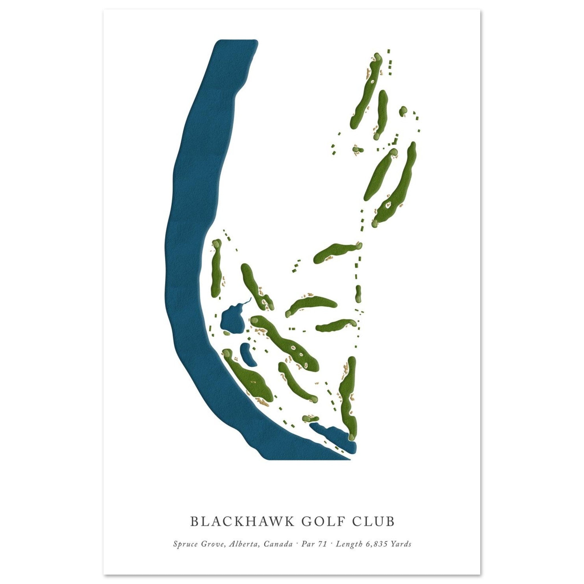 Blackhawk Golf Club Course Map – Par 3 Prints
