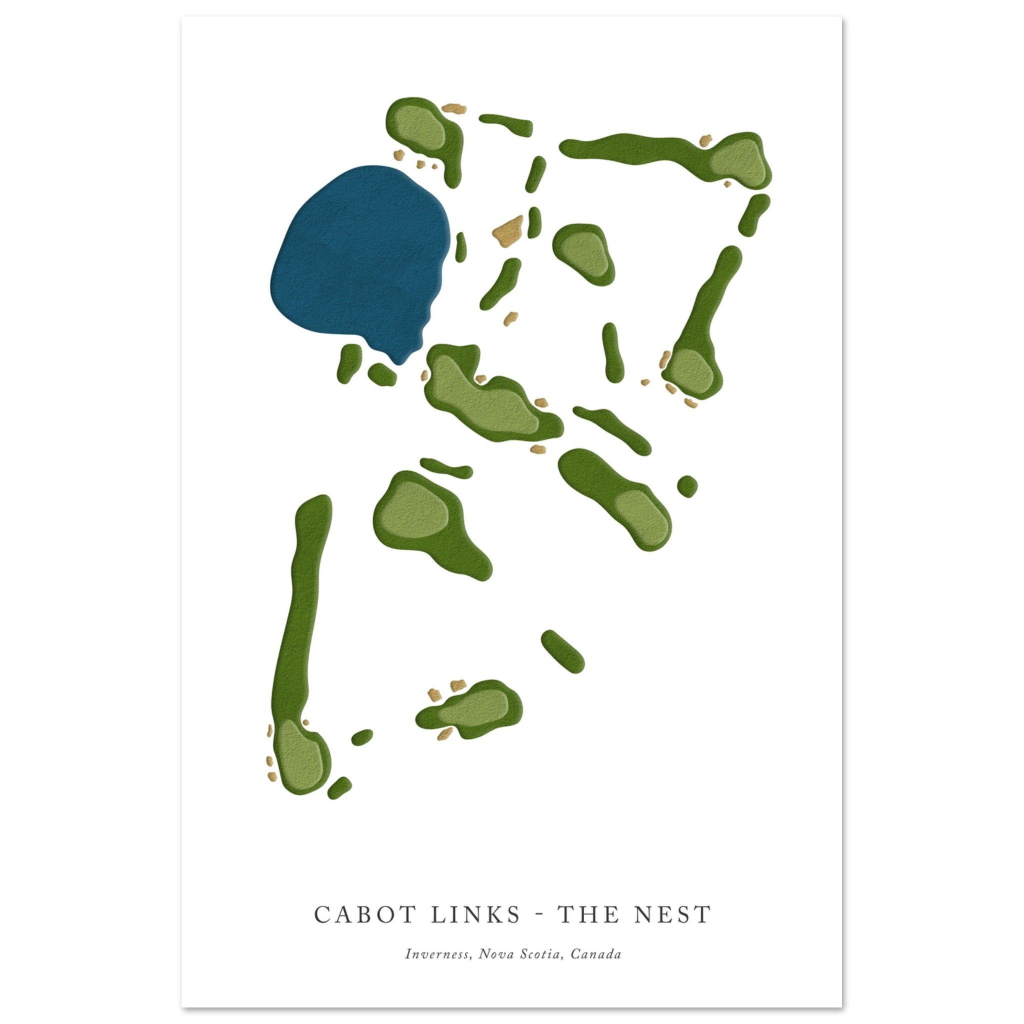 Cabot Links - The Nest Course Map – Par 3 Prints