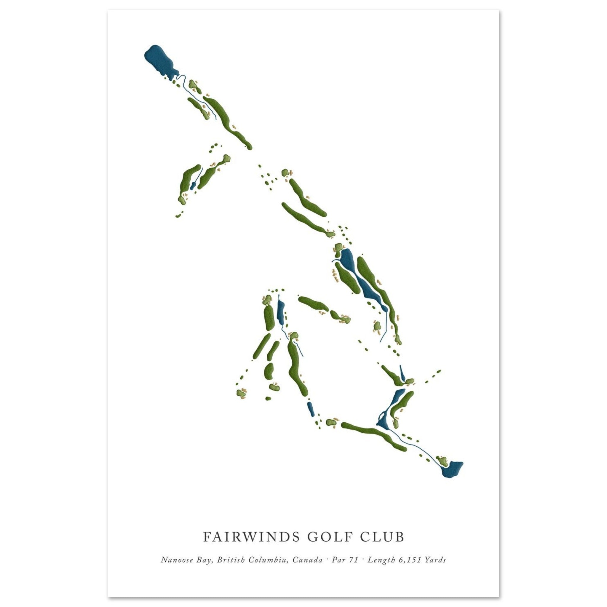 Fairwinds Golf Club Course Map – Par 3 Prints