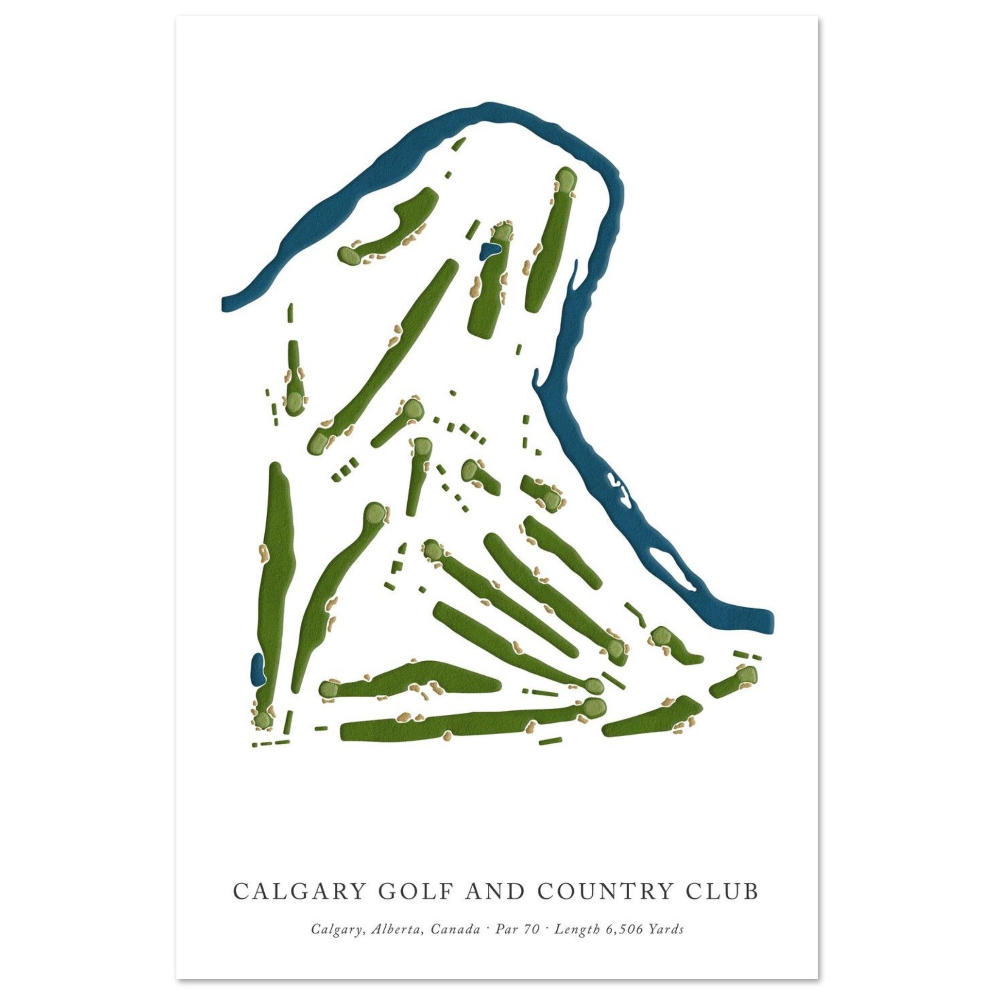 Calgary Golf & Country Club Course Map – Par 3 Prints