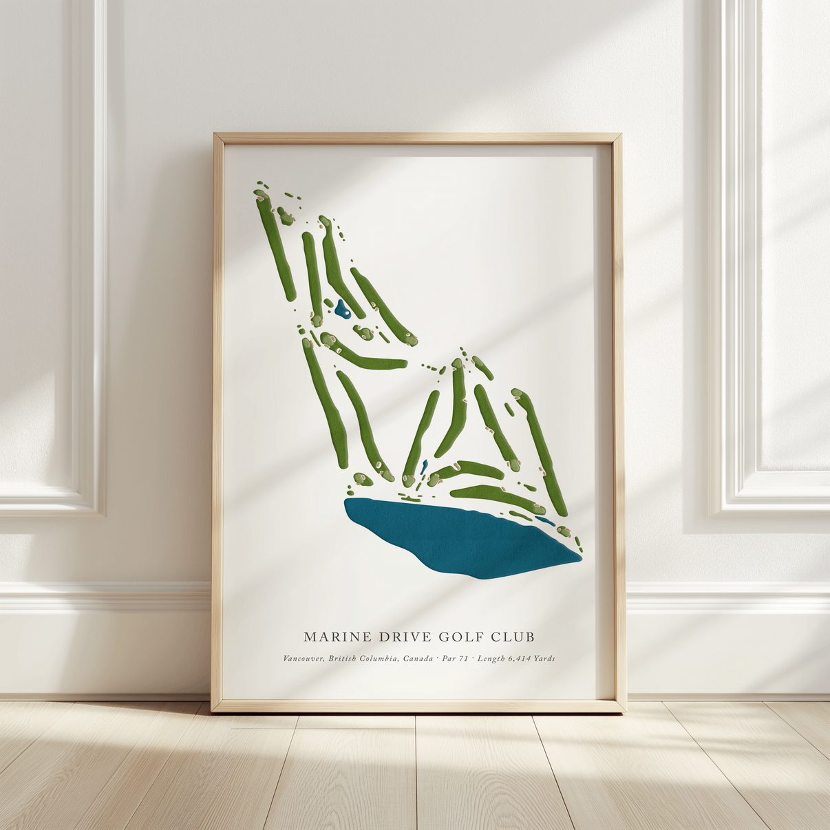 Marine Drive Golf Club Course Map – Par 3 Prints