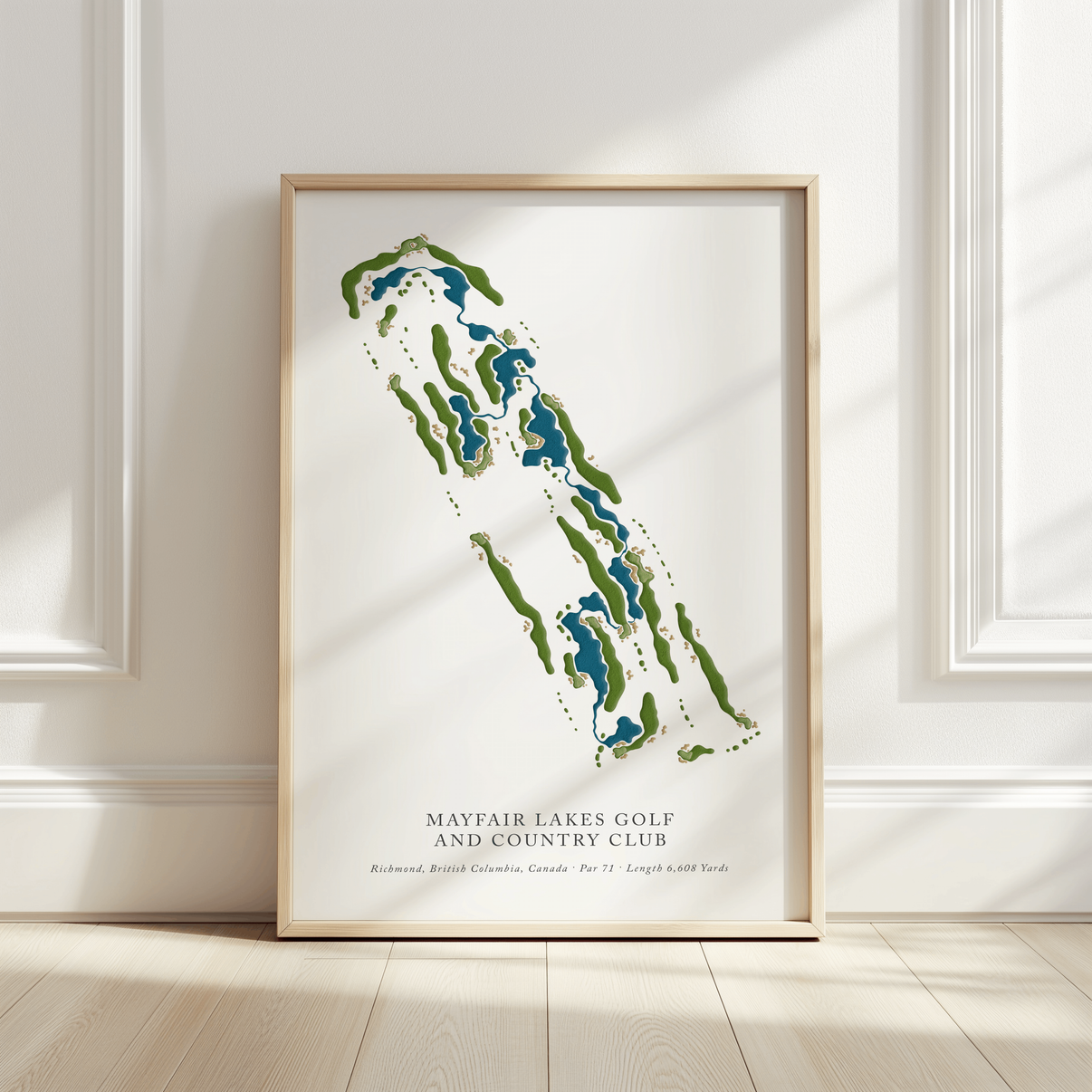 Mayfair Lakes Golf & Country Club Course Map – Par 3 Prints