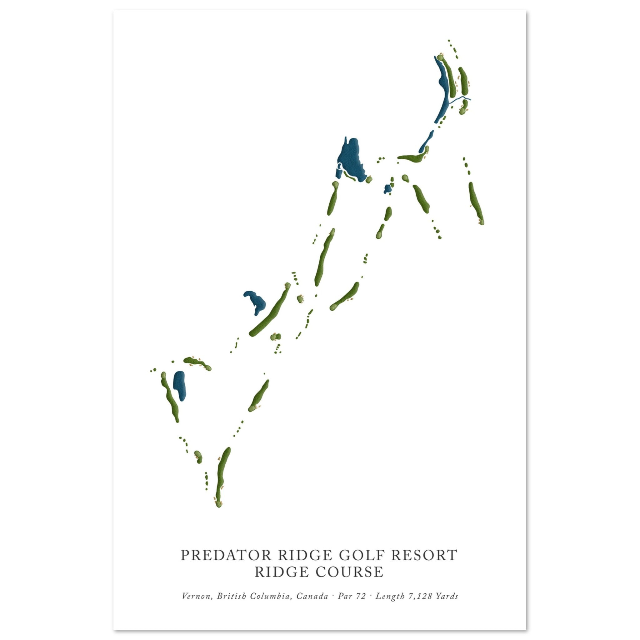 Predator Ridge Golf Resort - The Ridge Course Map – Par 3 Prints
