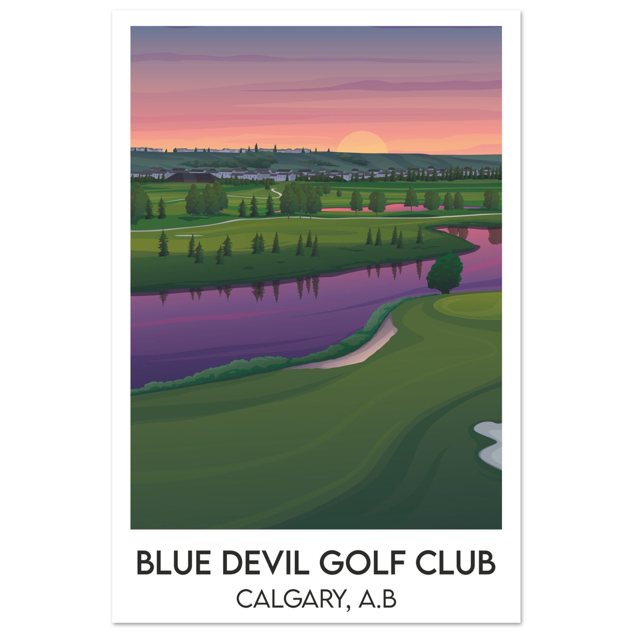 Blue Devil Golf Club Aerial View – Par 3 Prints