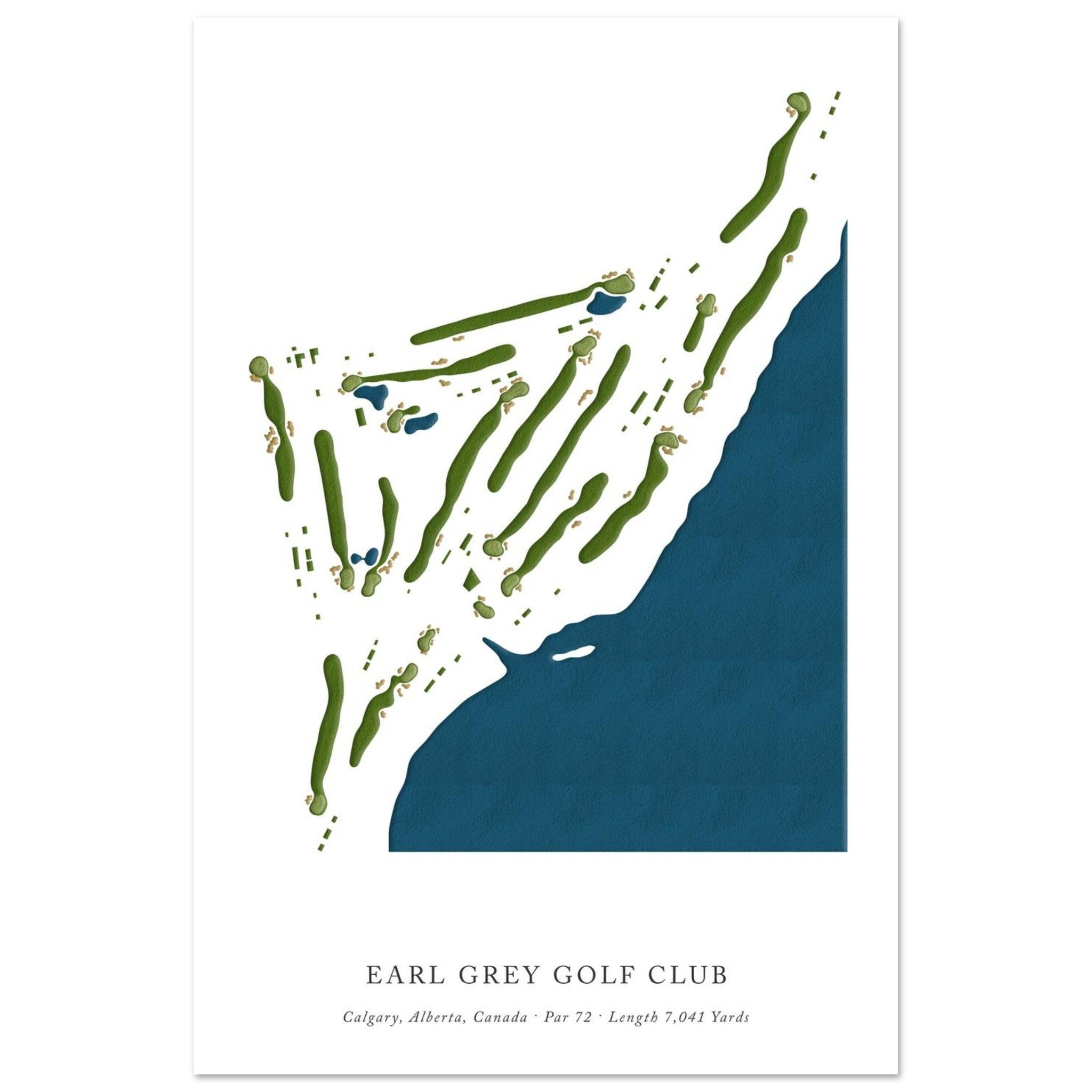Earl Grey Golf Club Course Map – Par 3 Prints